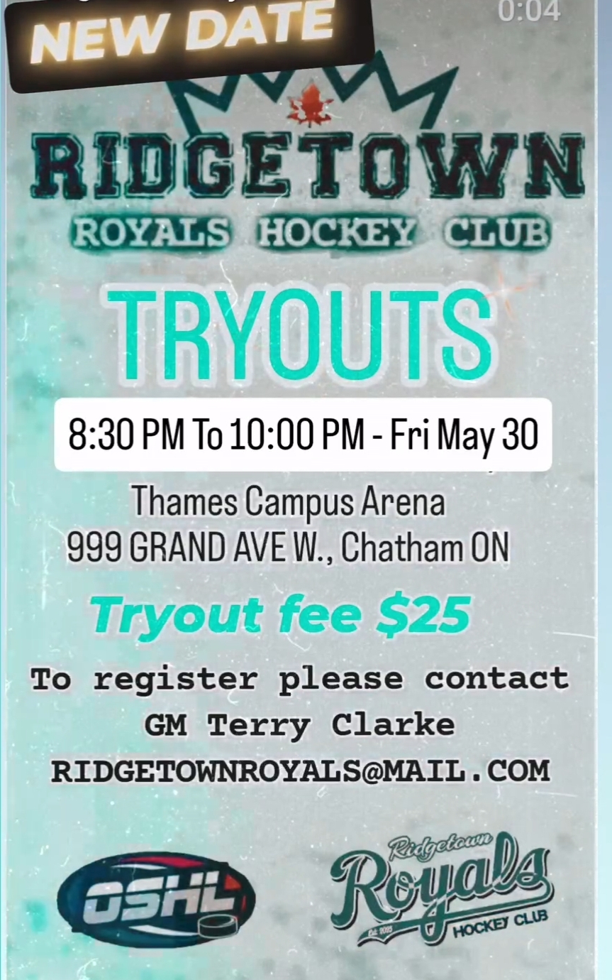 Tryout Fee -May 30 Friday @ Thames Campus Arena | Simpli